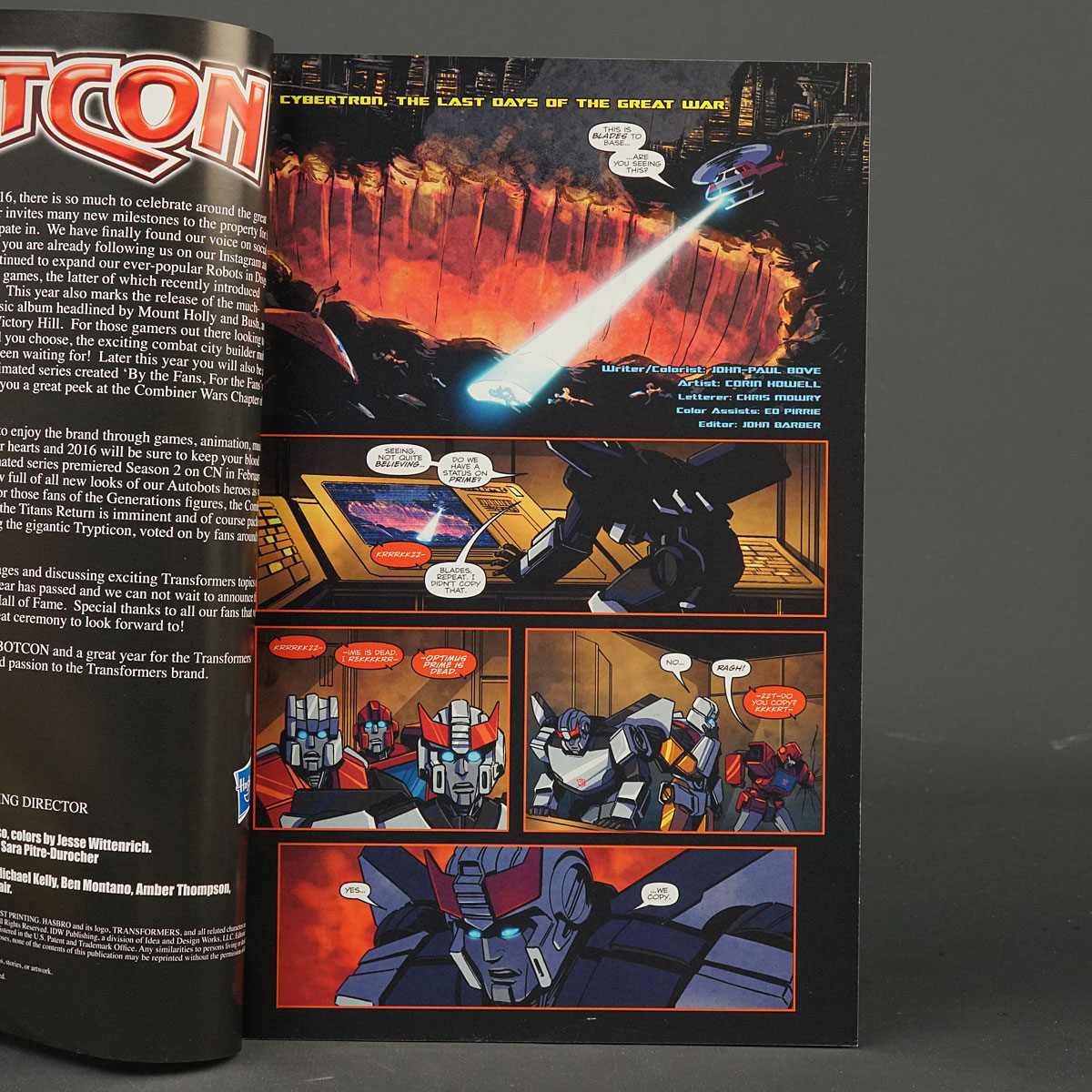 Transformers DAWN OF THE PREDACUS BotCon One-Shot IDW Comics 2016 ...